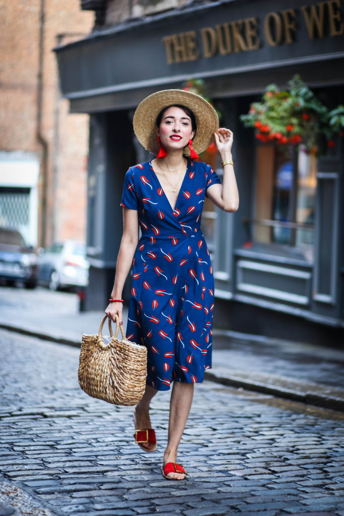 Surplice Wrap Self Tie Dress